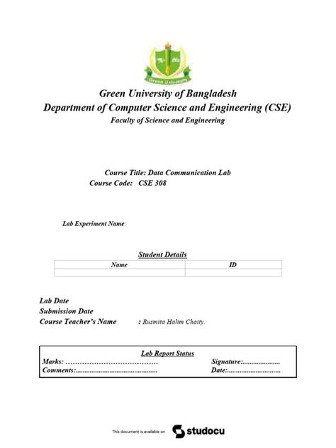 Data Communication Lab 4 1 Pdf Bit Data Transmission