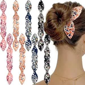 8pcs Deft Hair Bun Maker French Twist Donut Hair Bun Rabbit