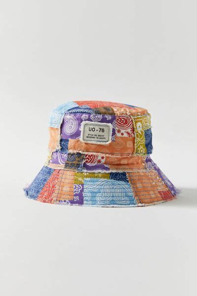 Ryan Patched Bandana Bucket Hat Trendy Handmade Bucket Hat Handmade