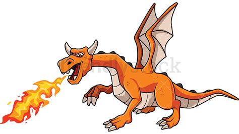 Fierce Dragon Cartoon Vector Clipart Friendlystock