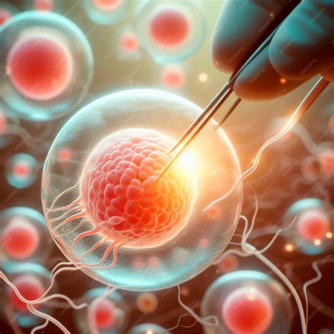 Premium Photo Artificial Insemination Fertilization Of Human Egg Cell