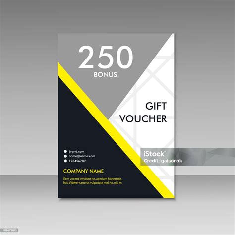 선물 바우처 인증서 쿠폰 템플릿입니다 벡터 커버 디자인 가격에 대한 스톡 벡터 아트 및 기타 이미지 가격 개성 개념 개체 그룹 Istock
