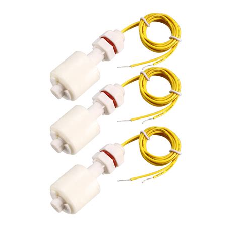 웃3pcs Pp Float Switch M10 57mm Vertical Liquid Water Level Control Sensor Plastic White