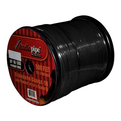 Audiopipe® Ap18500bk 18 Awg Single 500 Black Stranded Twp Primary