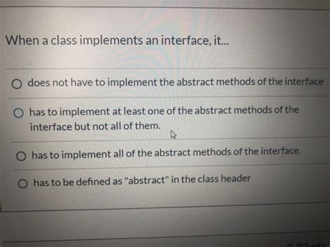 Solved When A Class Implements An Interface It Does Not