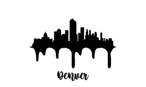 Denver Skyline Silhouette Denver Skyline Silhouette I Digital Art By