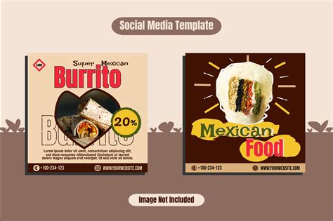 Burrito Menu Social Media Template Graphic By Sidomikro · Creative Fabrica