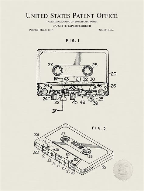 Cassette Tape Recorder 1977 Onkyo Patent