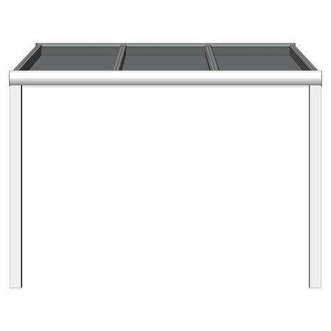 Dreamgarden Terrassenüberdachung 306 X 35 Meter Weiß Vsg Glas Grau
