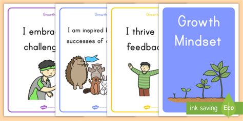 Growth Mindset Statement Posters Teacher Made