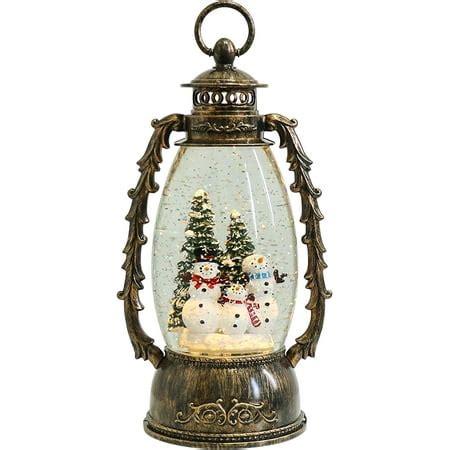 Christmas Music Snow Globe Lantern With Timer Battery Operated And Usb