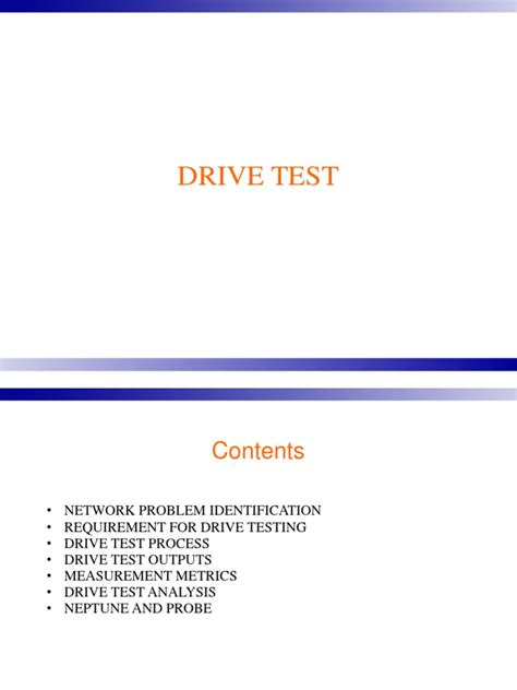 Cellular Drive Test Process Overview Pdf General Packet Radio