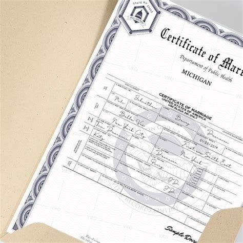 Order Michigan Mi Marriage Certificate With Confidence