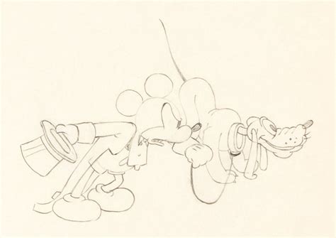 Mickeys Gala Premier Mickey Mouse And Pluto Animation Drawing Lot 17866 Heritage Auctions