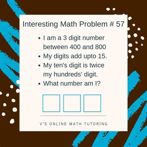 Math Enrichment Problems For Grades 2 5 Online Math Math Riddles Math