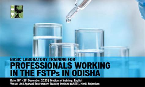 Basic Laboratory Training For Laboratory Professionals Working In The Fstps In Odisha