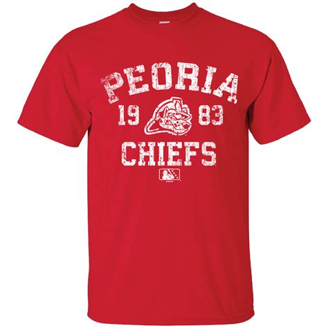 Adult Peoria Chiefs Backbow T Shirt Peoria Chiefs Official Store