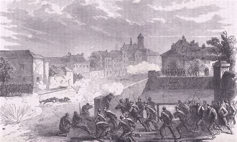 Image Of The Battle Of Acoma Pueblo Or The Acoma Massacre