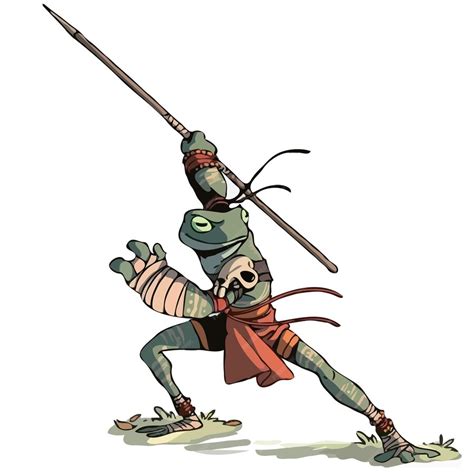 Premium Vector Ninja Frog In Action