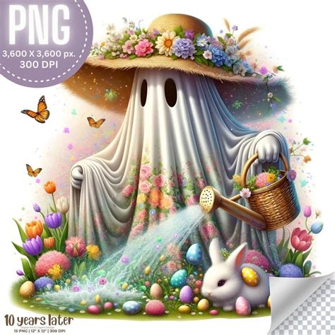 Easter Ghost Hight Quality Clipart 15 Png Cute Ghost Easter Eggs