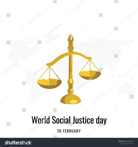 World Day Social Justice Vector Illustration Stock Vector Royalty Free