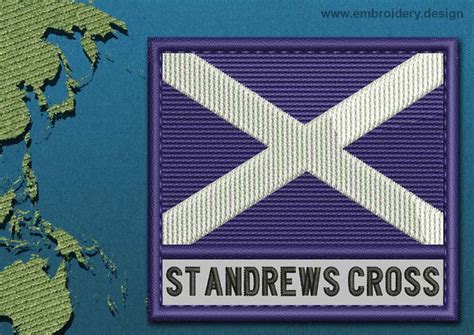 St Andrews Cross Flags Embroidery Designs Shop Embroidery Design