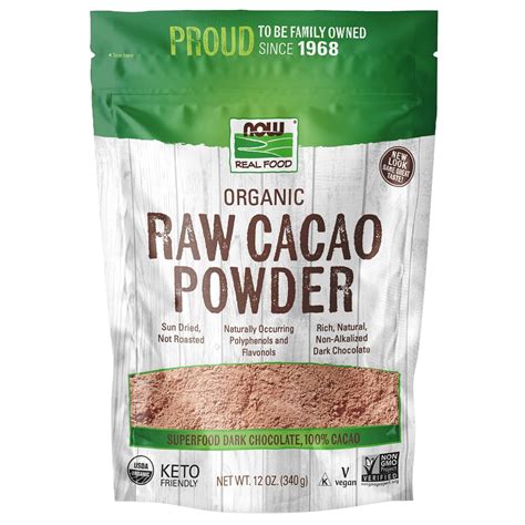 Now Foods Organic Raw Cacao Powder With Polyphenols And