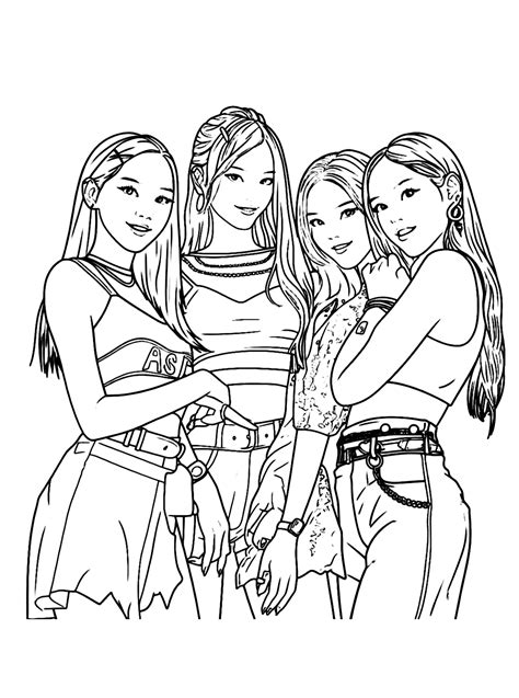 Pin En Blackpink Coloring Pages