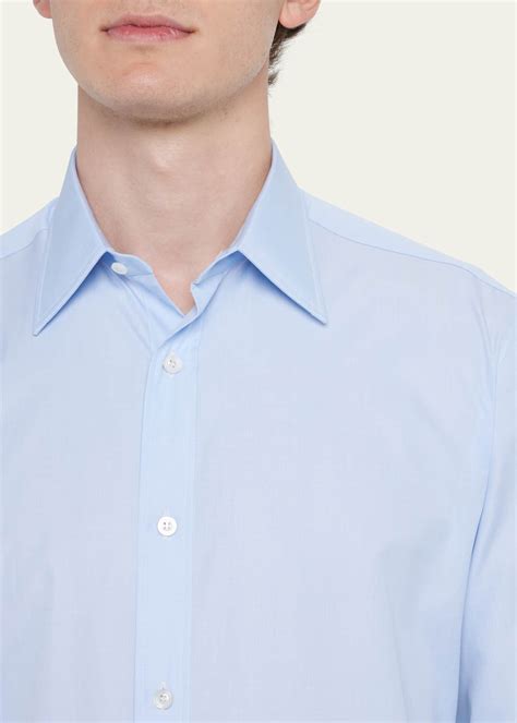 Charvet Mens Point Collar Cotton Dress Shirt Bergdorf Goodman
