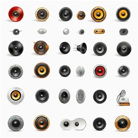 Sounds Vector Set White Background Isolated A High Qual Premium Ai Generated Vector