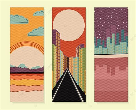 Landscape Vertical Poster Abstract Art Background Design Paper