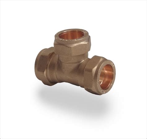 Equal Tee Brass Compression Fitting Pipe Dream Fittings