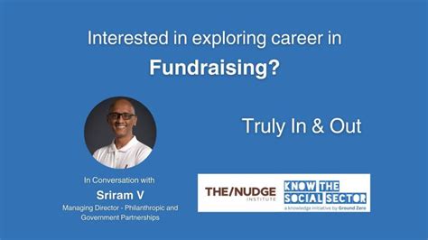 Building A Career In Fundraising Conversation With Sriram V Path Builder Foundation