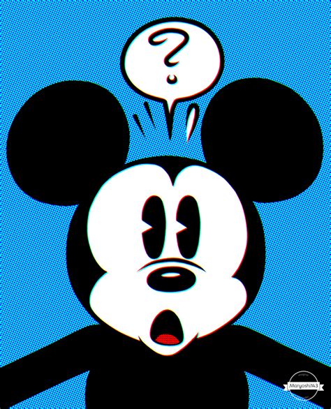 Mickey Surprised Commission For A T Shirt By Mary Fflufybird On