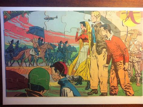 Steve Canyon In China A Large Piece Puzzle Released By Jaymar Circa 1952 Large Puzzle