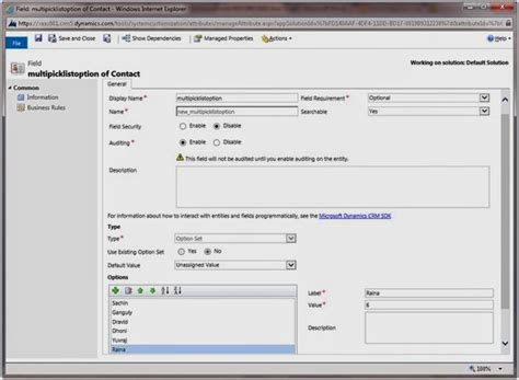 Dynamics 365 Multi Select Checkbox In Ms Crm 2011 Using Javascript
