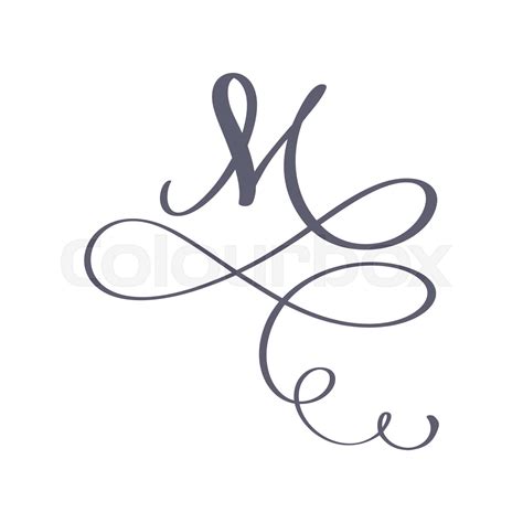 The Letter M In Calligraphy