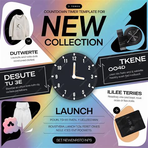 Countdown Timer Template For New Collection Launch Premium Ai Generated Image