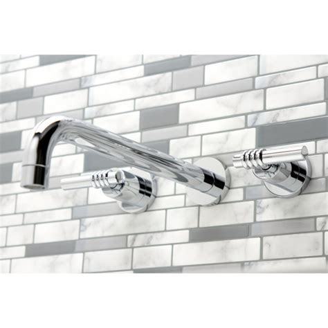 Kingston Brass Ks805ml Milano Wall Mounted Roman Tub Filler