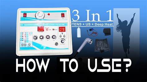 How To Use Physiotherapy Machine 3 In1 Tens Ultrasound And Deep Heat