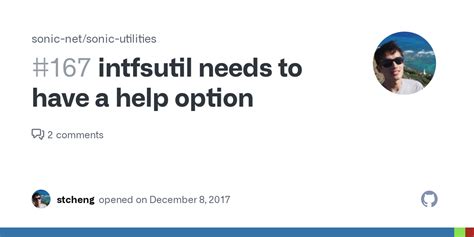 intfsutil needs to have a help option · issue 167 · sonic net sonic
