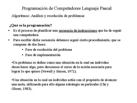 Programacin De Computadores Lenguaje Pascal Sesin 1 Algoritmos