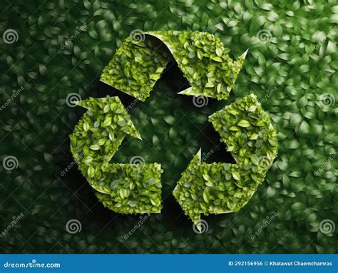 Recycle Logo Formed By Leaves A Visual Ode To Eco Friendly Passion