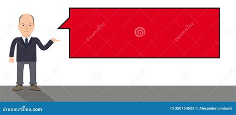 Politician Red Speech Bubble Header Stock Illustration Illustration