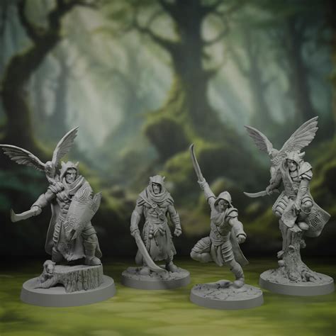 Male Wood Elf Fighter Miniatures High Elf Half Elf Rogue Ranger
