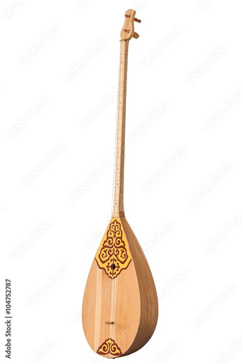 Dombra Is A Musical Instrument Two String Pear Shaped Long Necked Wood