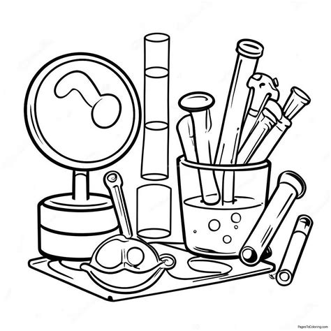 Science Tools Coloring Page 44642 35790