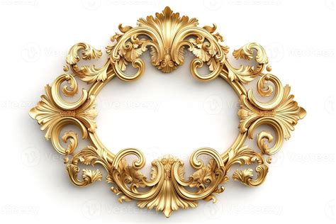 Ornate Gold Picture Frame With Intricate Designs Perfect For