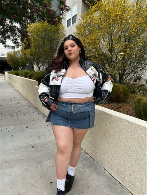 Plus Size Denim Mini Skirt Fashion Inspo Plus Size Streetwear