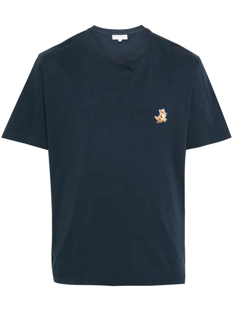Maison Kitsuné 폭스 모티프 티셔츠 블루 Farfetch Kr